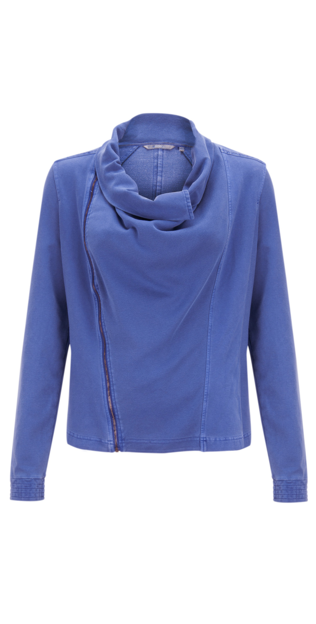 Sandwich Clothing Solid French Terry Cardigan in Passion Blue