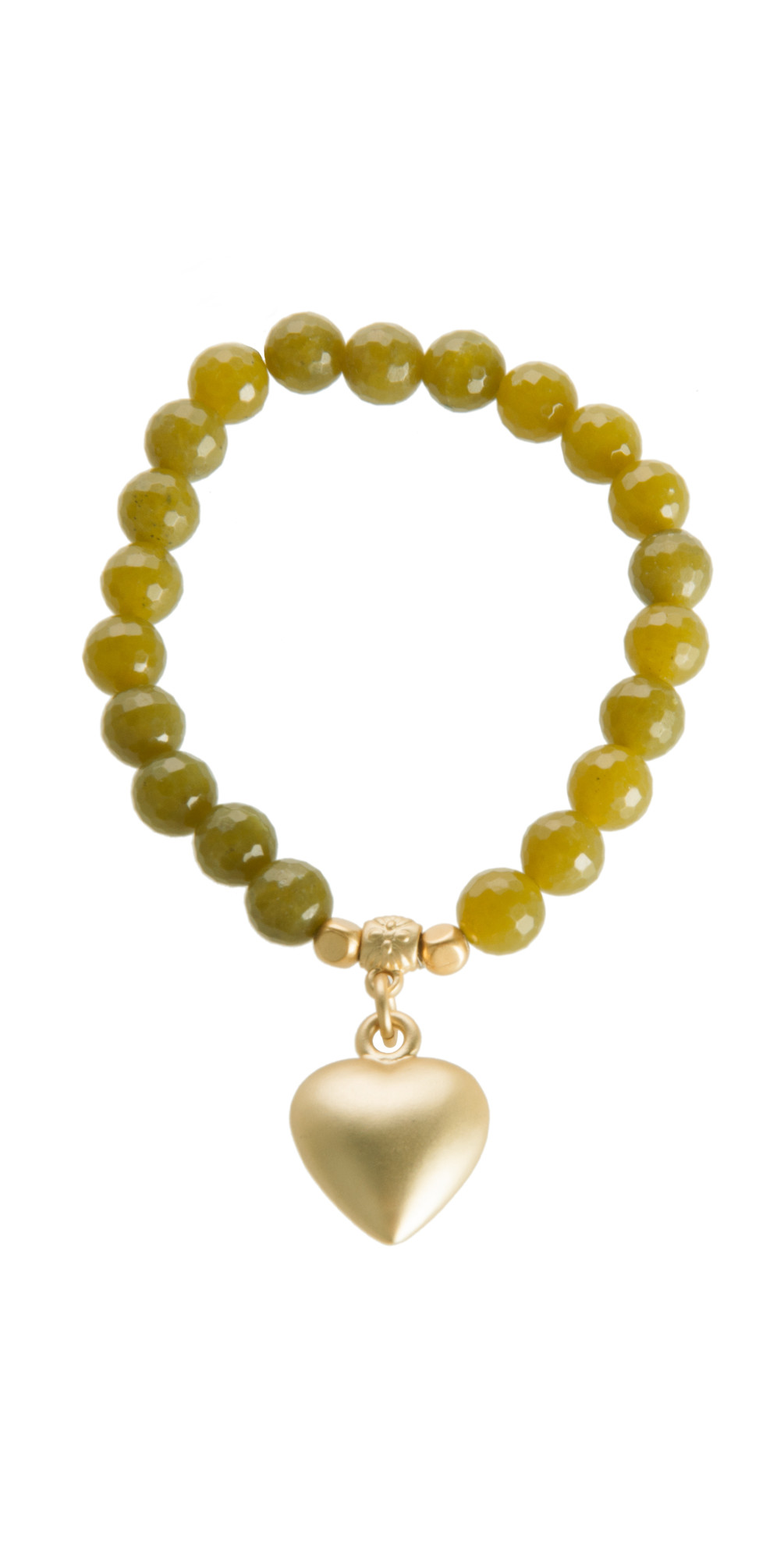 Pranella Bombay Lima Heart Bracelet in Lime