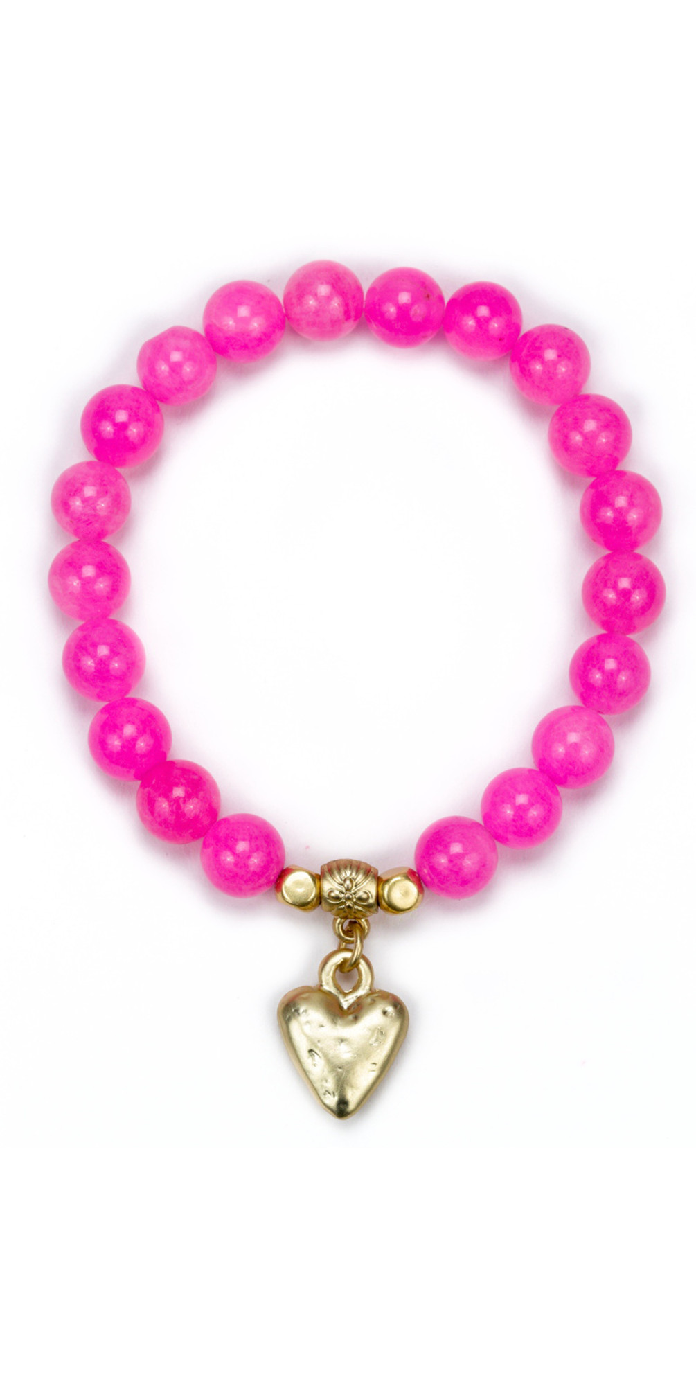 Pranella Bombay Nika Heart Bracelet in Pink