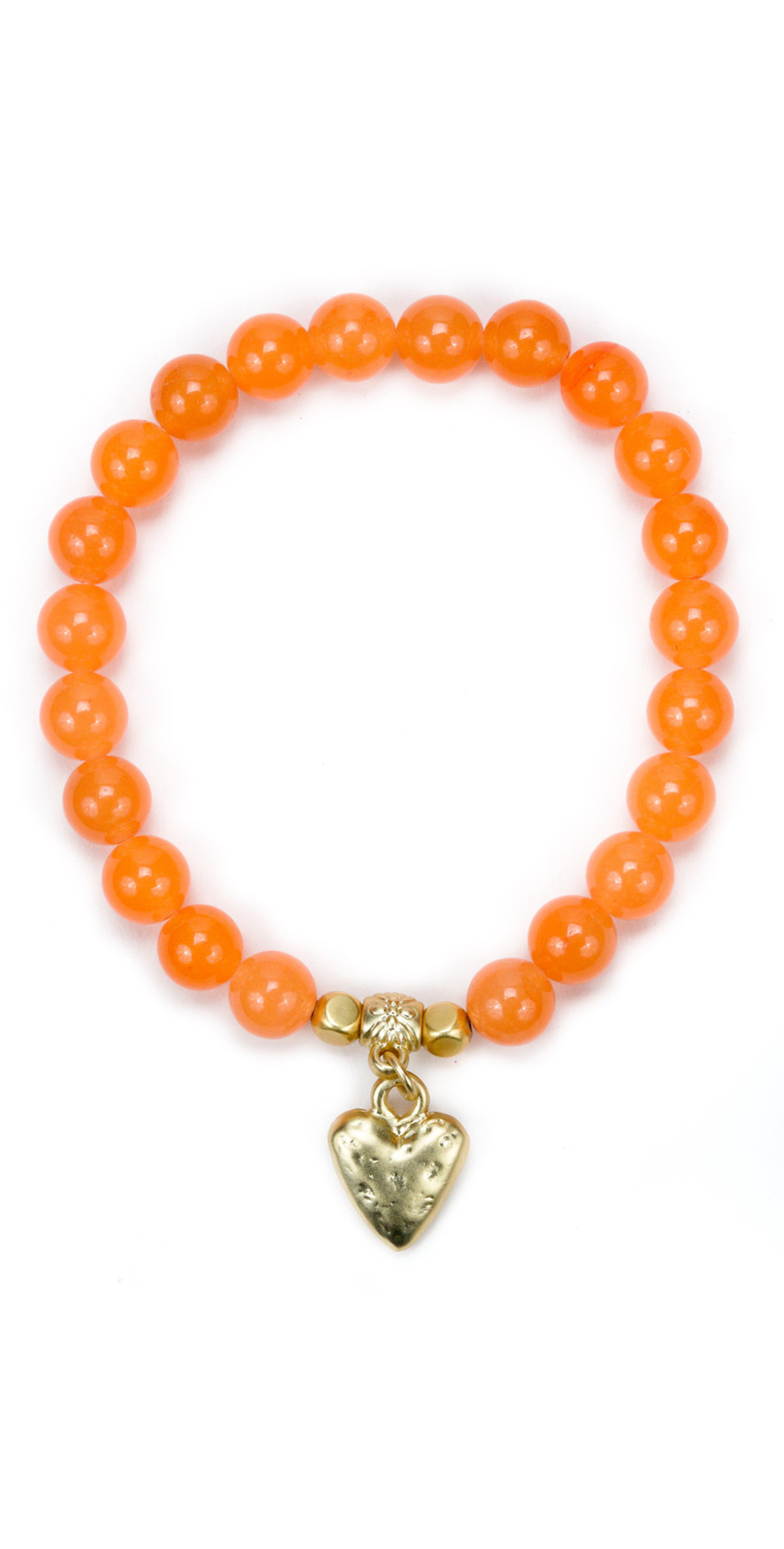 Pranella Bollywood Papaya Speckle Bracelet in Coral