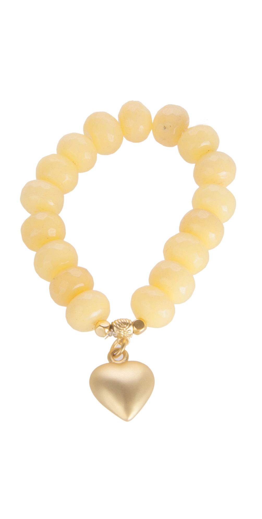 Pranella Bombay Sunglow Heart Bracelet in Lemon