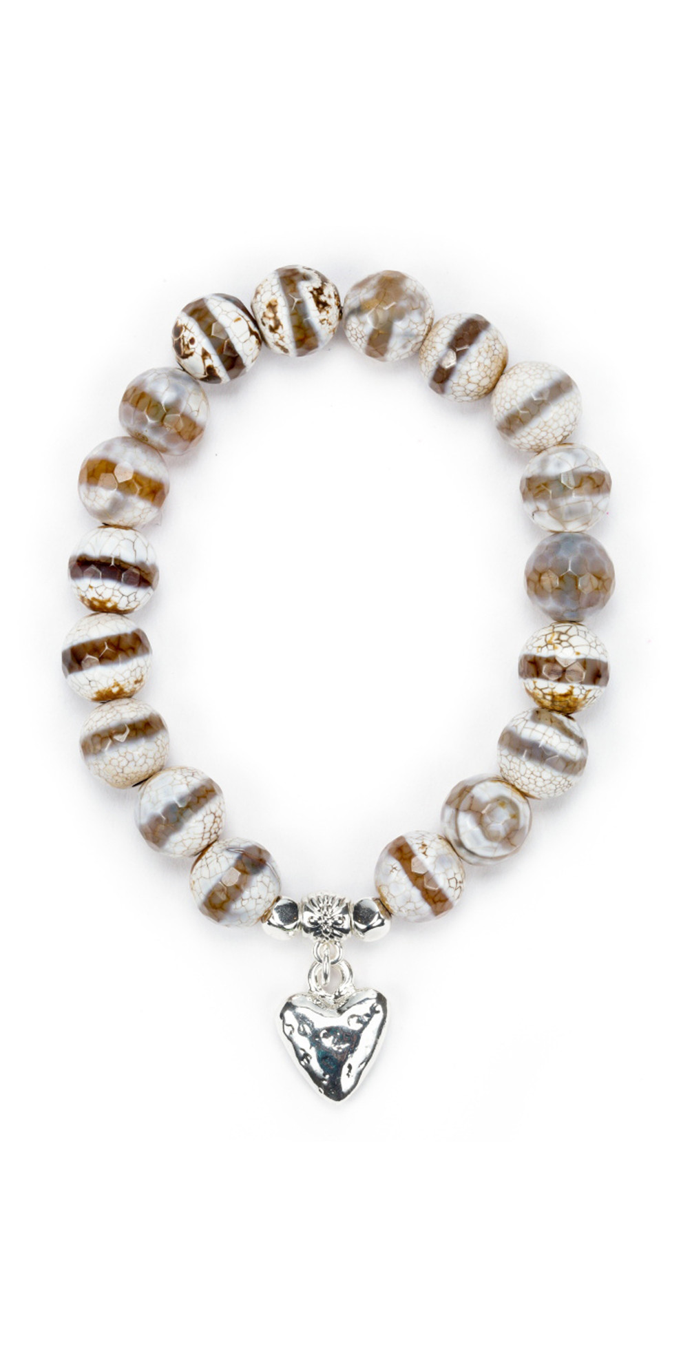 Pranella Tibetan Norbu Heart Bracelet in Brown