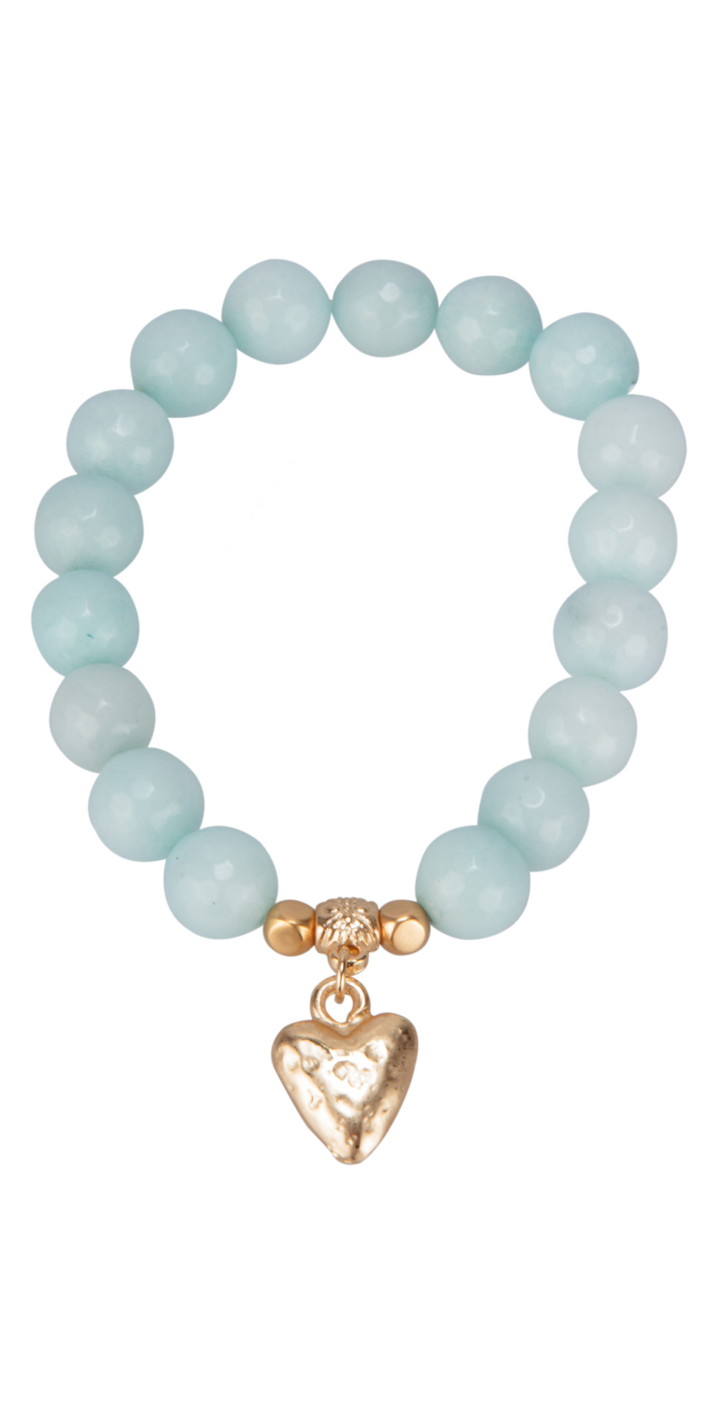 Pranella Seychelles Aqua Heart Bracelet in Light Aqua