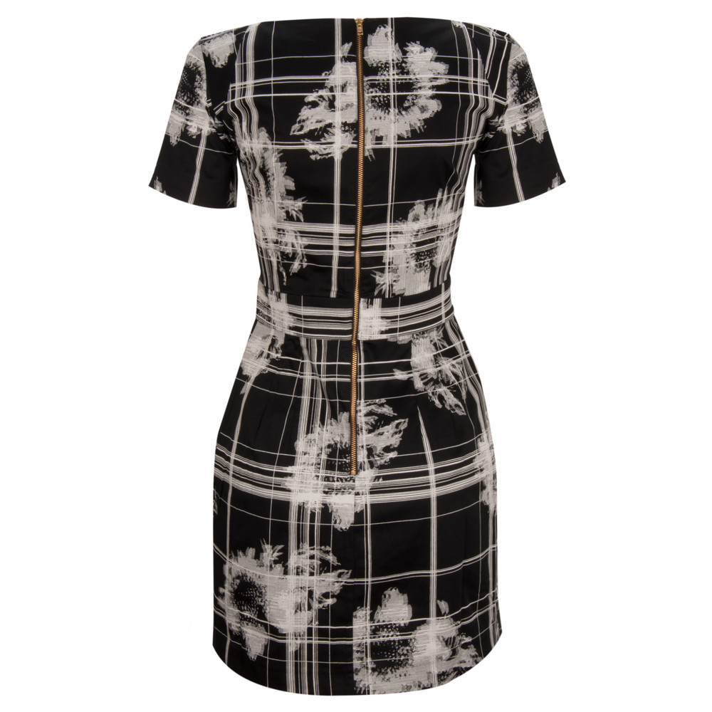 French Connection Wilderness Check Dress in Black