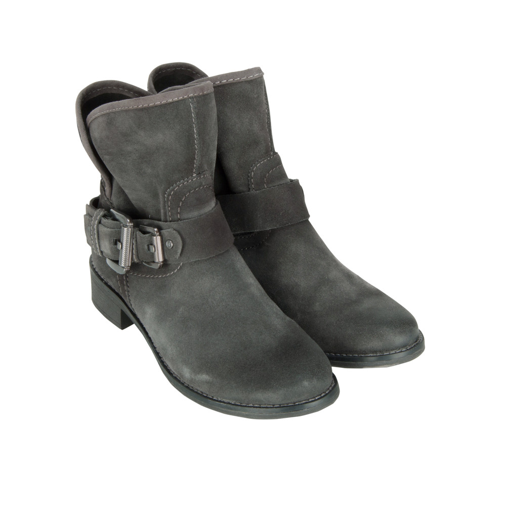 Marco Tozzi Suede Leather Ankle Boot in Grey
